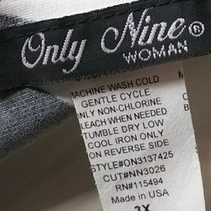 only nine | Tops | Only Nine 3x Womans Black White 34 Sl V Neck Top ...